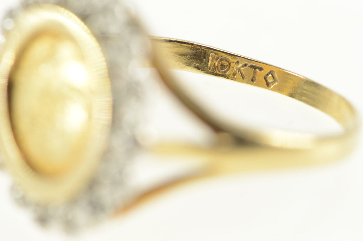 10K Chinese Panda Tribute Coin Diamond Statement Ring Yellow Gold – M ...