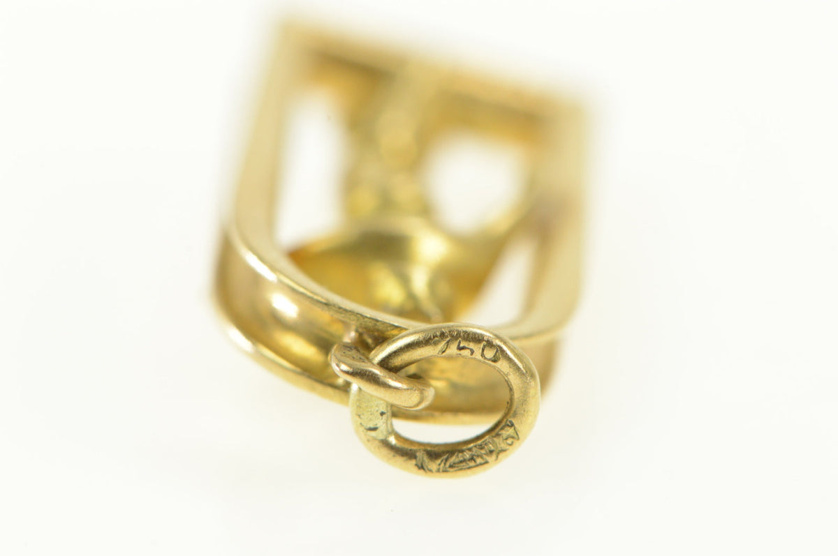 18K Saint Luke Caduceus Doctor Patron Saint Arch Charm/Pendant Yellow ...