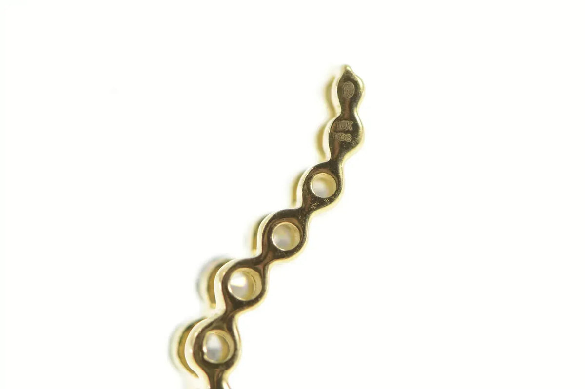 10K Diamond Curvy Classic Journey Path Symbol Pendant Yellow Gold – M ...